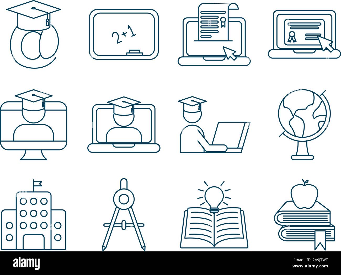 Classroom tech for student learning Stock Vector Images - Alamy