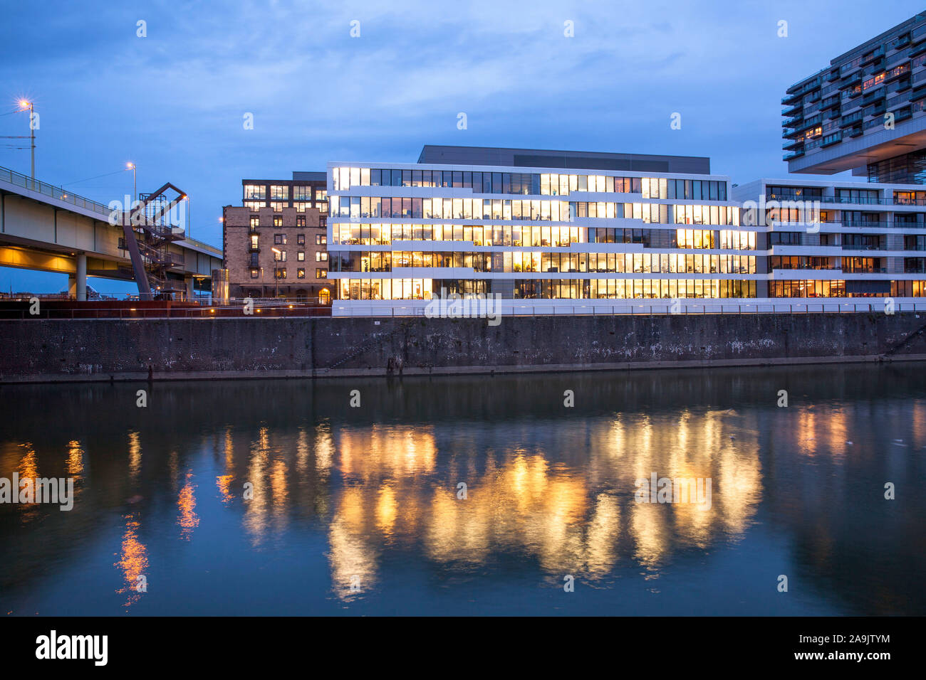 the building Dock 6-10 in the Rheinau harbour, Cologne, Germany. das ...