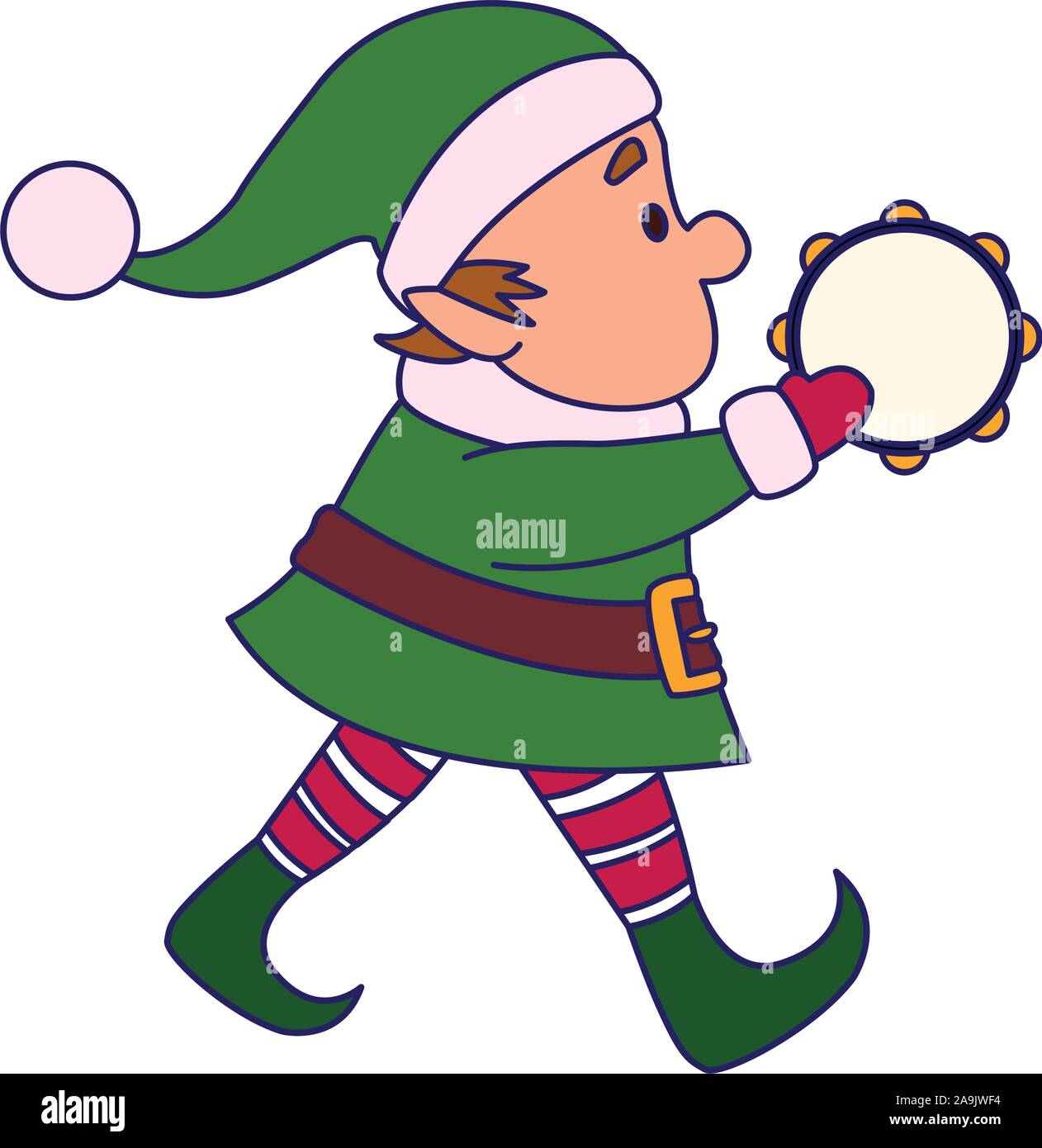 Vector illustration cartoon boy playing musical instruments hi-res ...