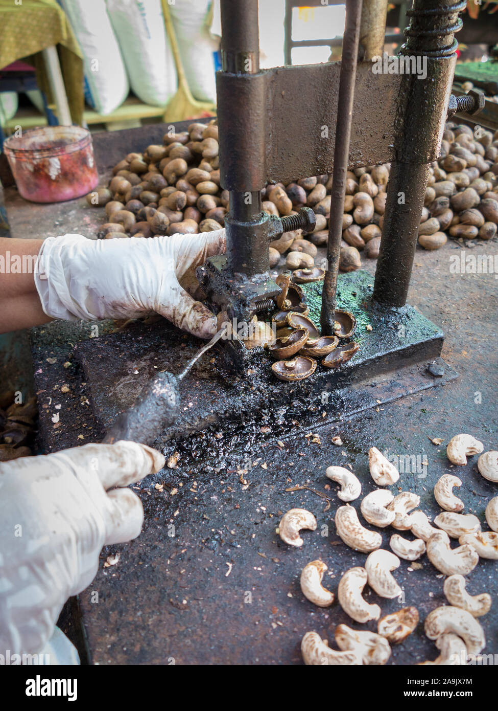 Cracking nuts hi-res stock photography and images - Alamy