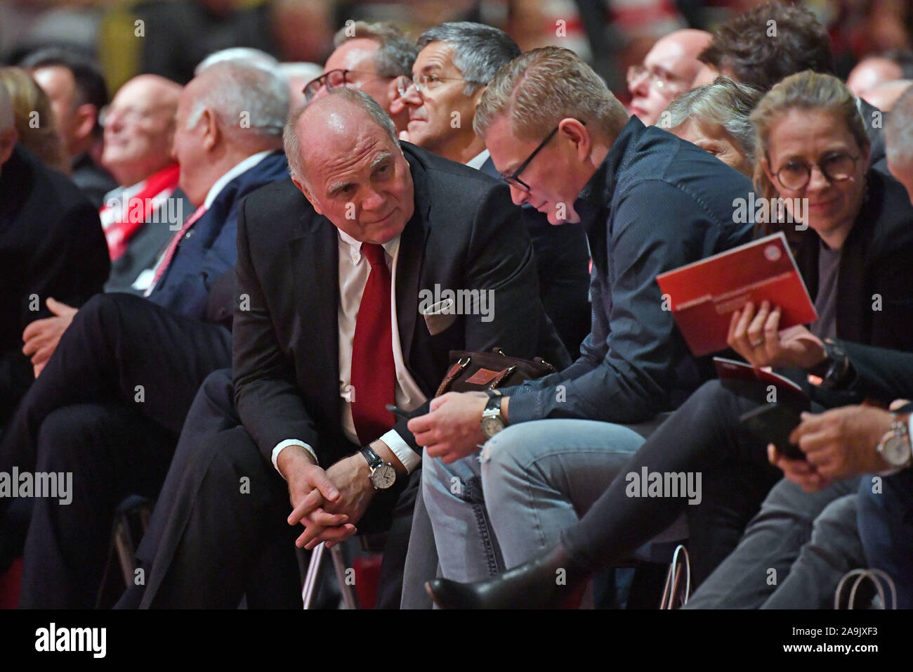 Uli HOENESS (Honess, Honorary President FC Bayern Munich) with son ...