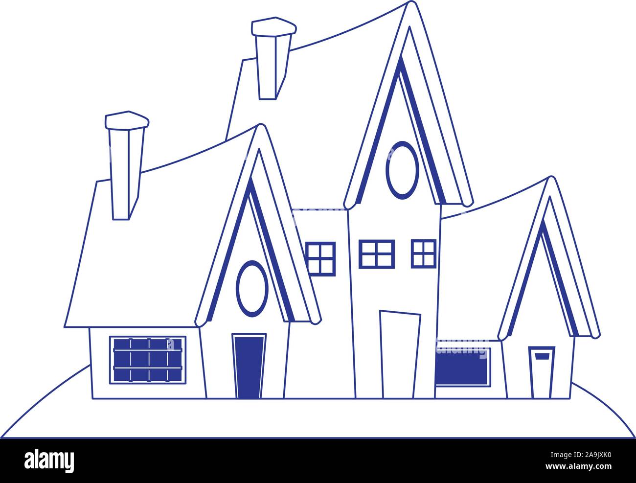 cartoon houses icon, flat design Stock Vector Image & Art - Alamy