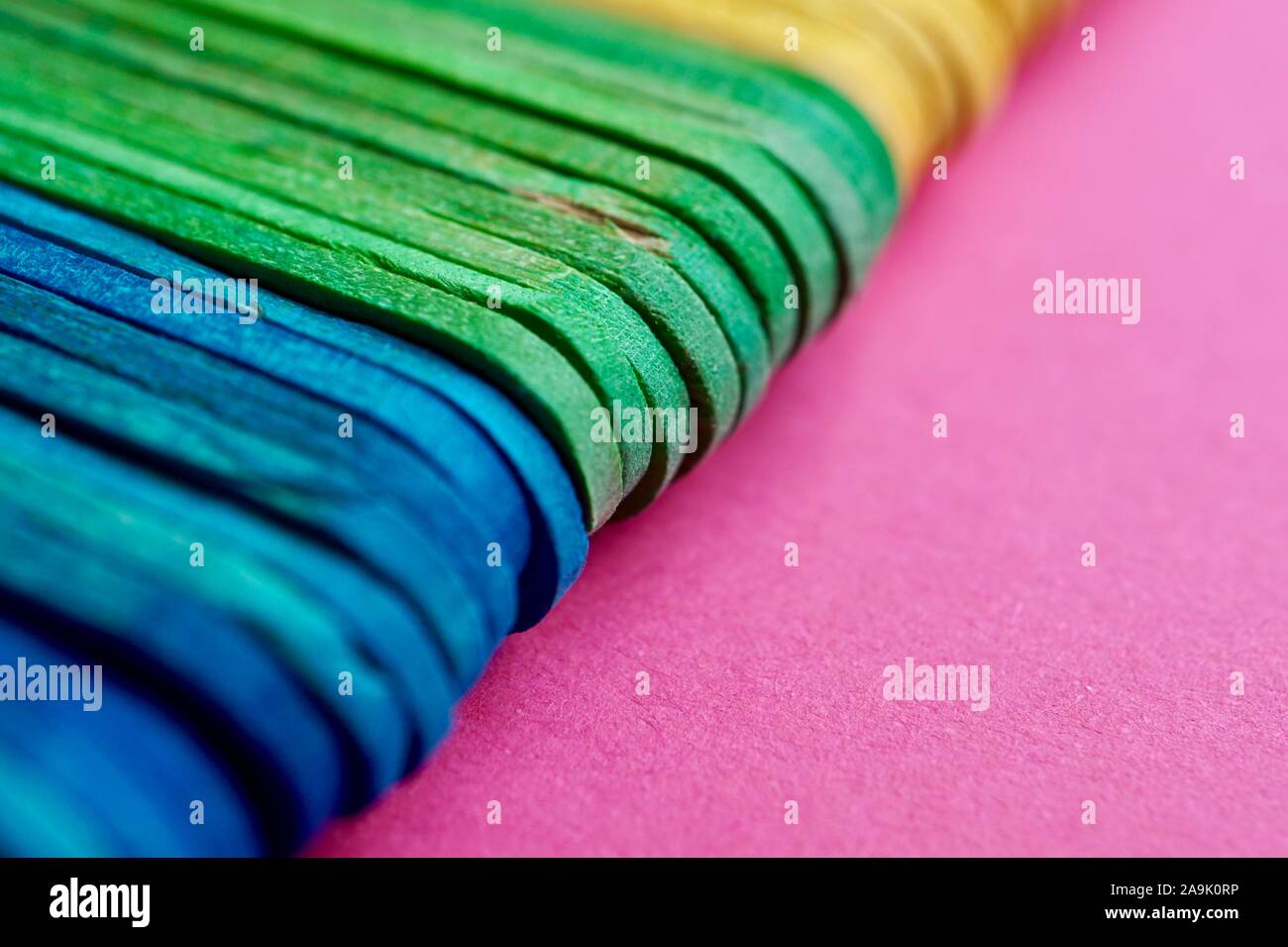 Colorful wooden sticks hi-res stock photography and images - Alamy