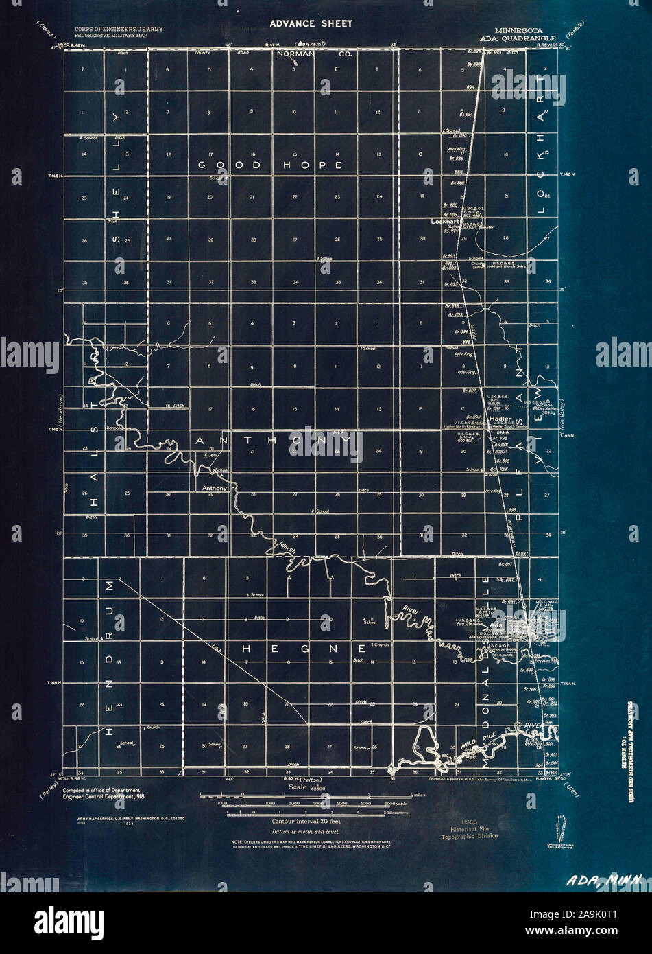 Ada minnesota map hi-res stock photography and images - Alamy