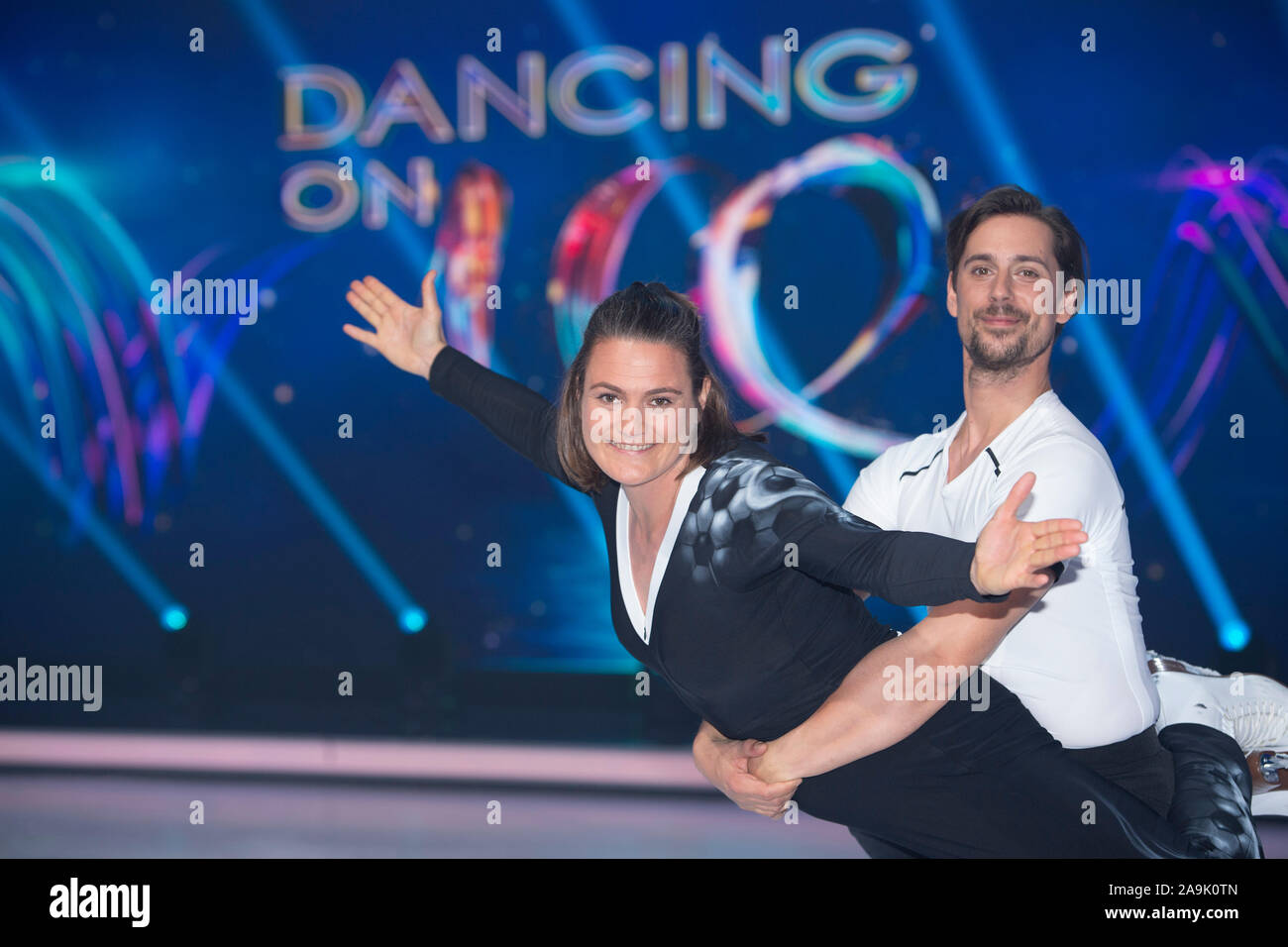 Nadine ANGERER, football goalkeeper, with her figure skating partner ...