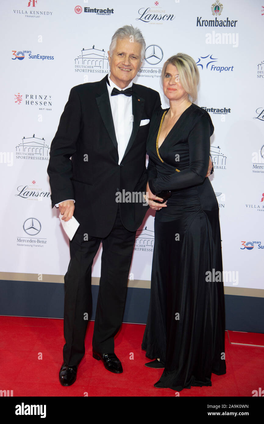Guido KNOPP, historian, presenter, with wife Gabriella red carpet, Red ...