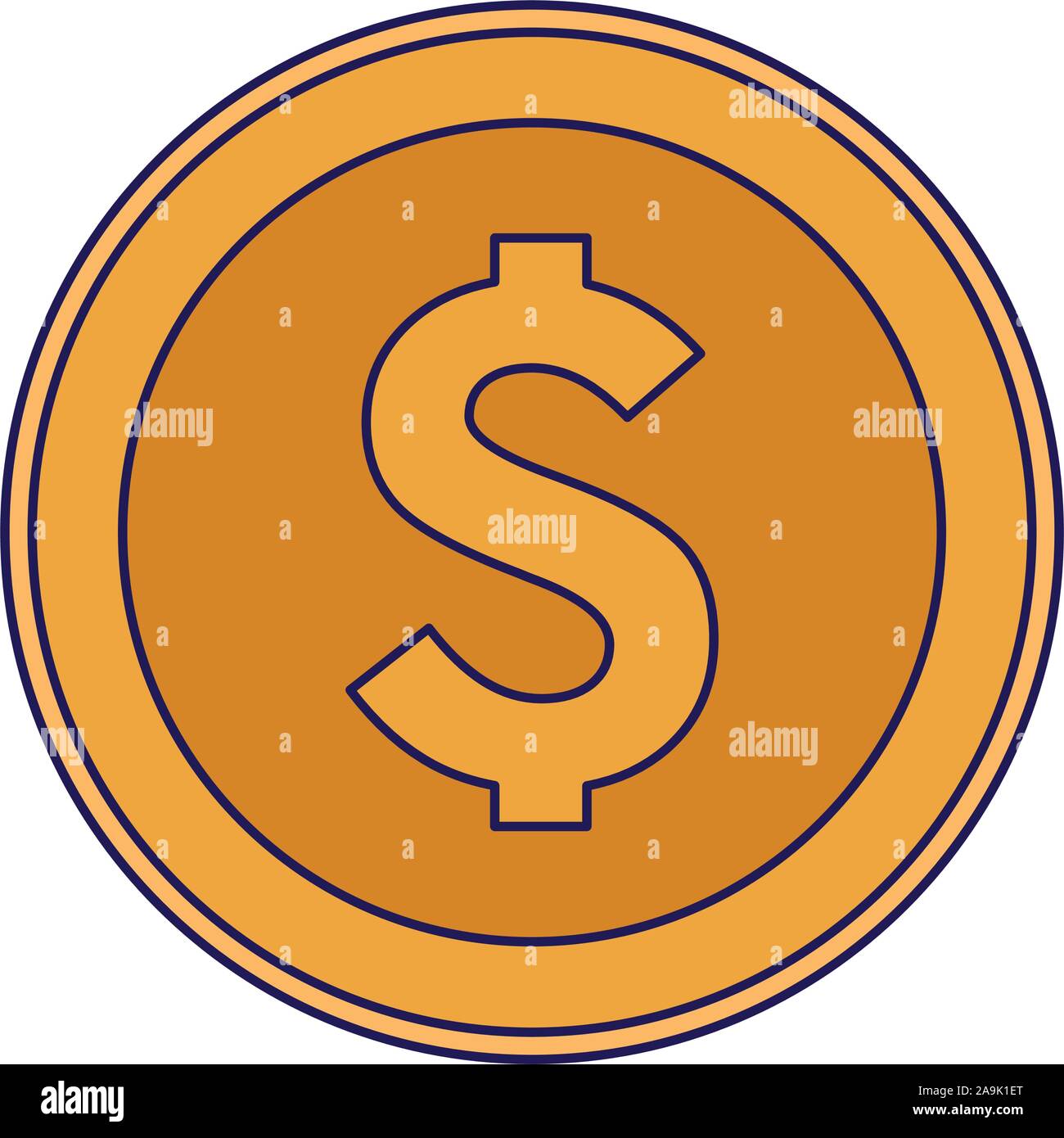 money coin icon Stock Vector Image & Art - Alamy