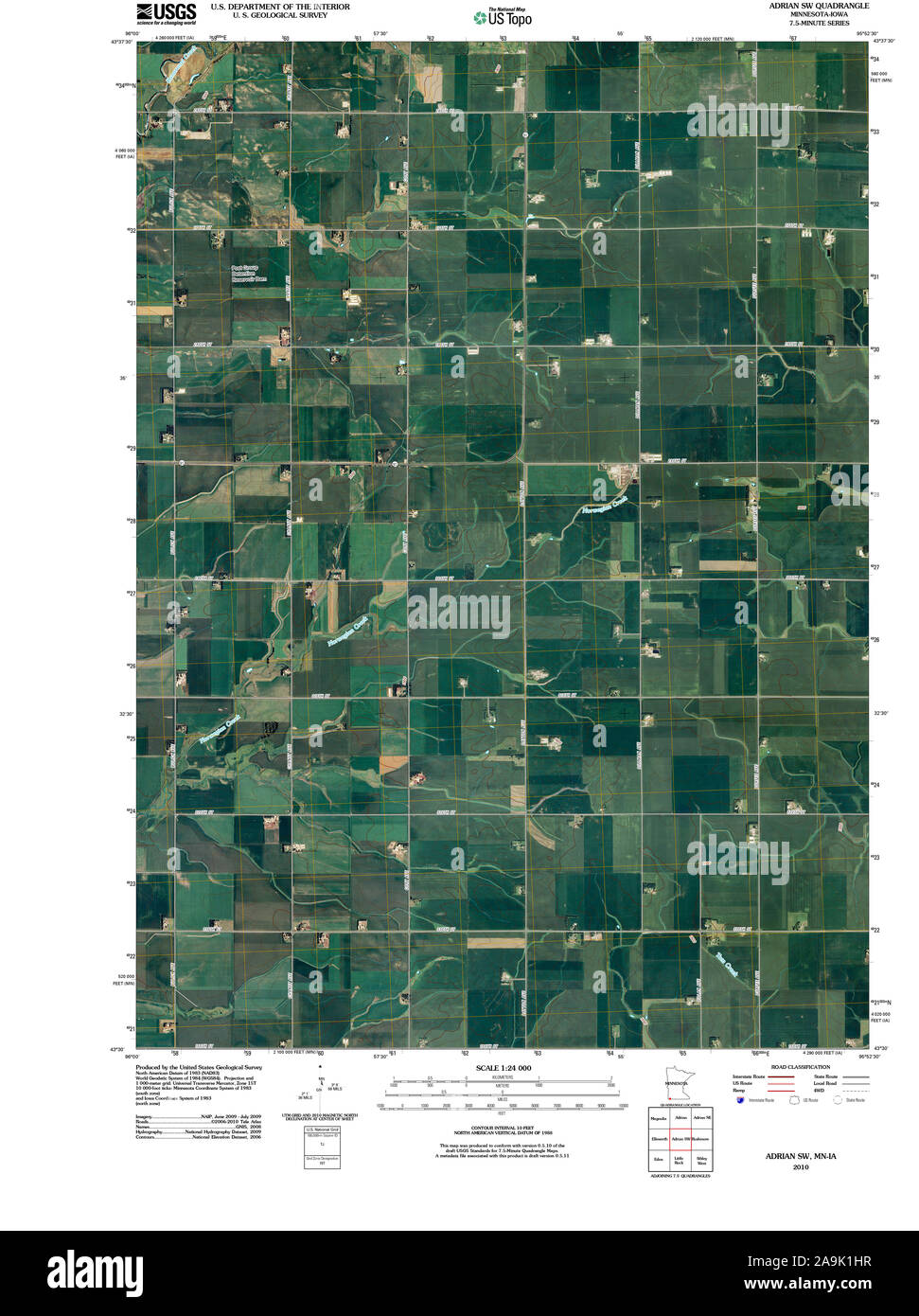 Adrian minnesota map Cut Out Stock Images & Pictures - Alamy