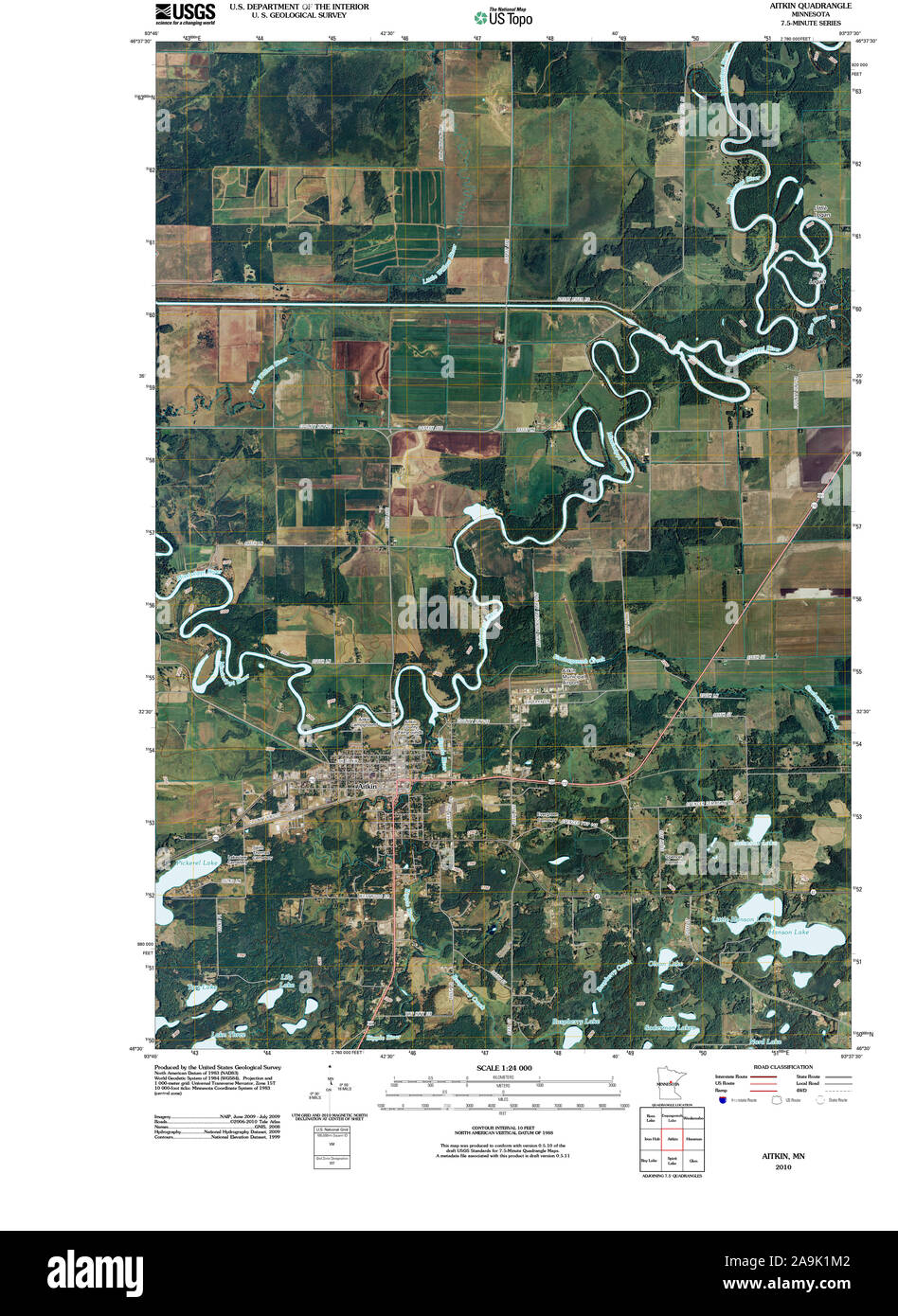 Aitkin map hi-res stock photography and images - Alamy