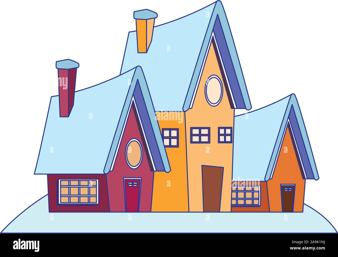 cartoon houses icon, flat design Stock Vector Image & Art - Alamy