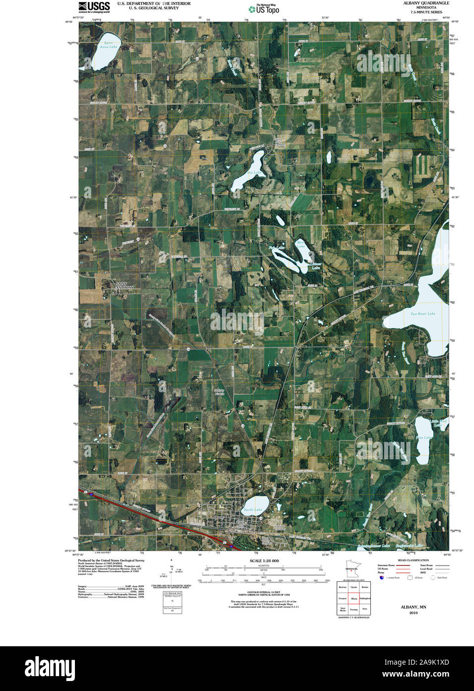 Albany minnesota map hi-res stock photography and images - Alamy