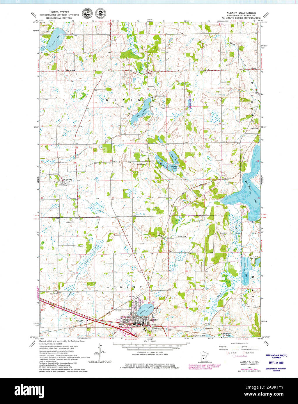 Albany minnesota map hi-res stock photography and images - Alamy