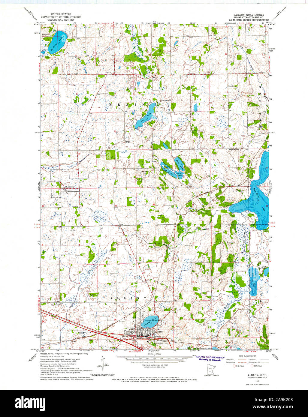 Albany minnesota map hi-res stock photography and images - Alamy