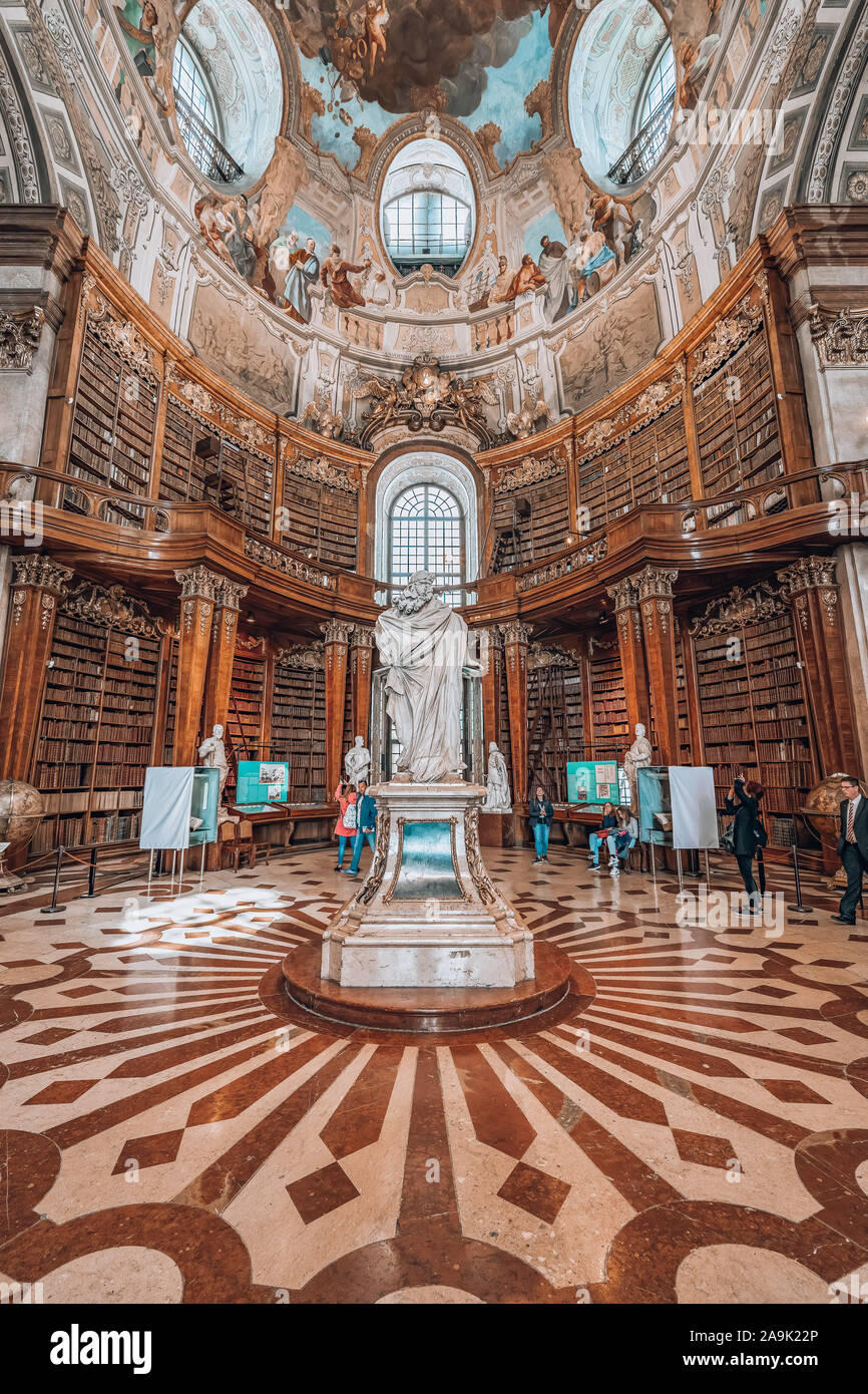Vienna, Austria - April 28, 2019: Statue of Emperor Charles VI in ...