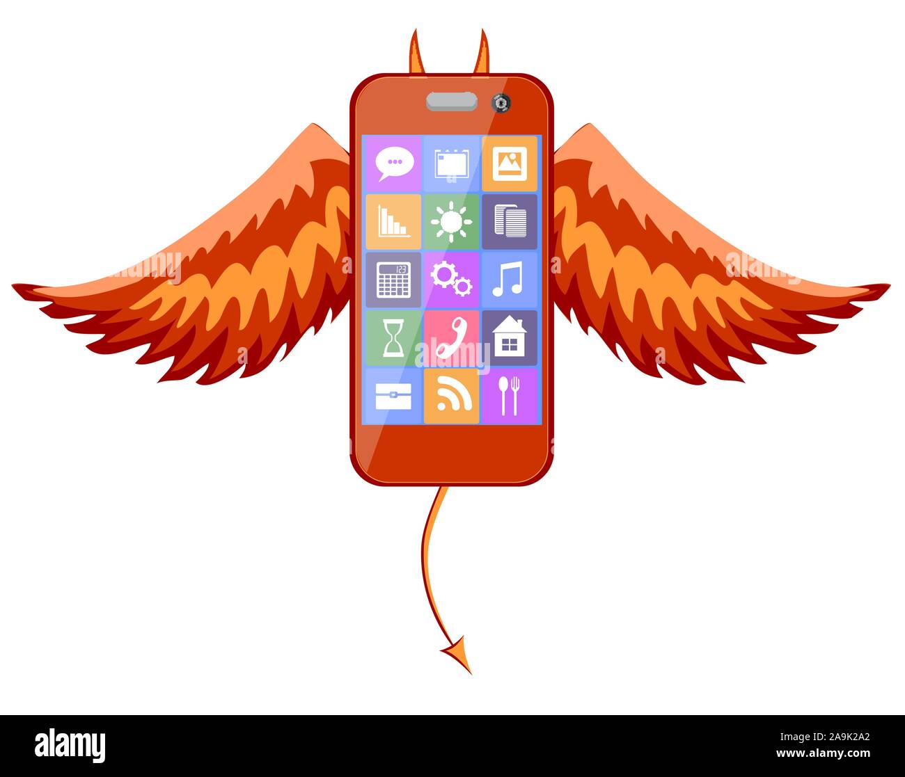 a phone devil icon. Vector Stock Vector Image & Art - Alamy
