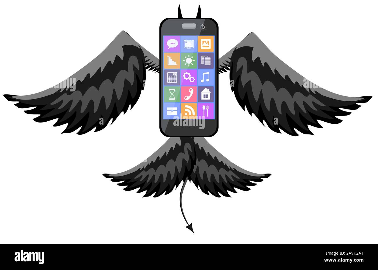 a phone devil icon. Vector Stock Vector Image & Art - Alamy