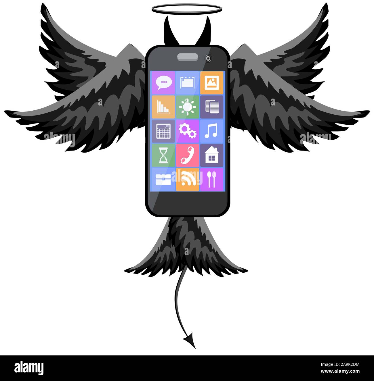 a phone devil icon. Vector Stock Vector Image & Art - Alamy