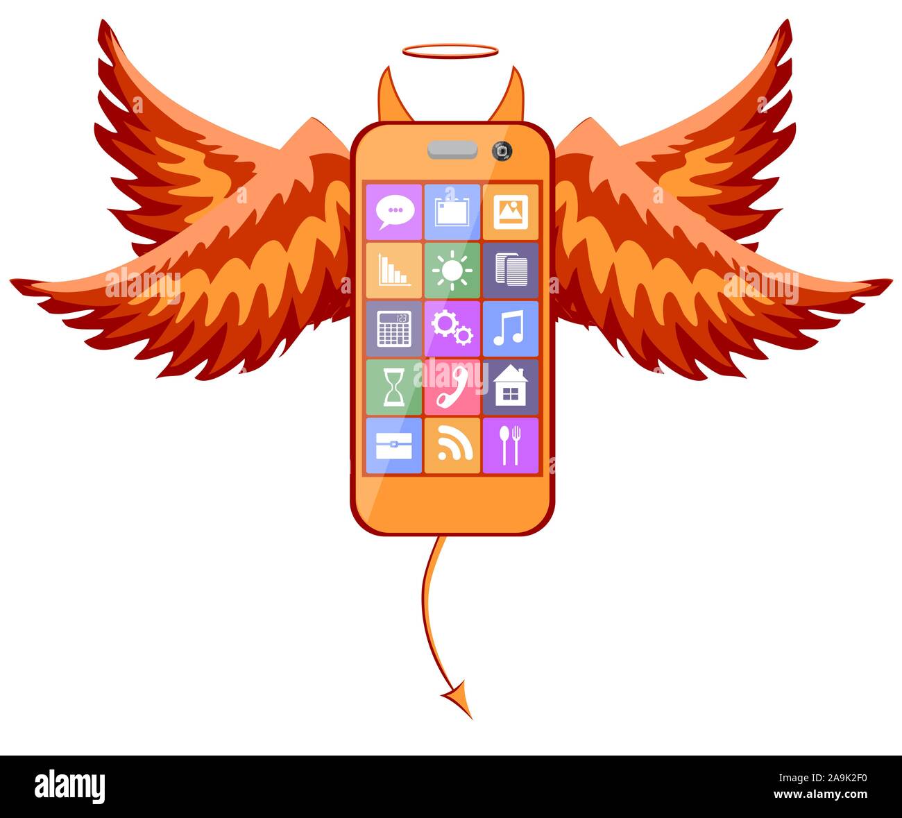 a phone devil icon. Vector Stock Vector Image & Art - Alamy