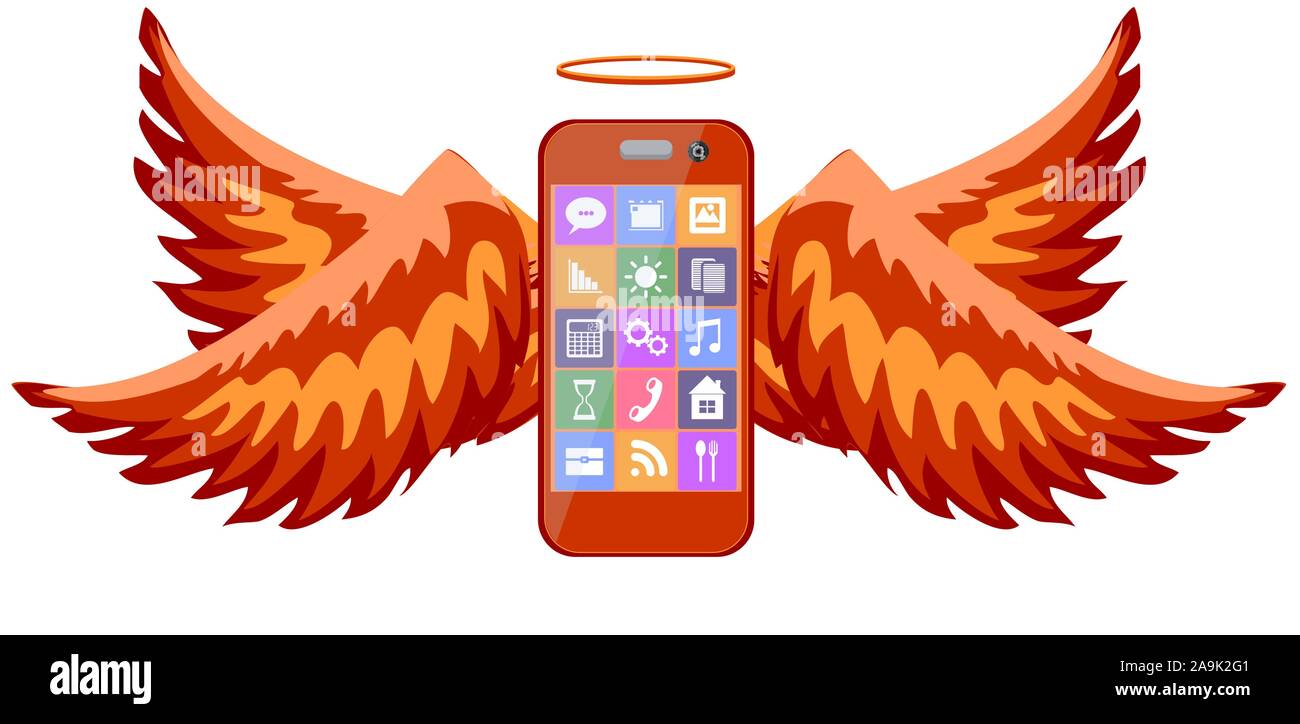 a phone devil icon. Vector Stock Vector Image & Art - Alamy