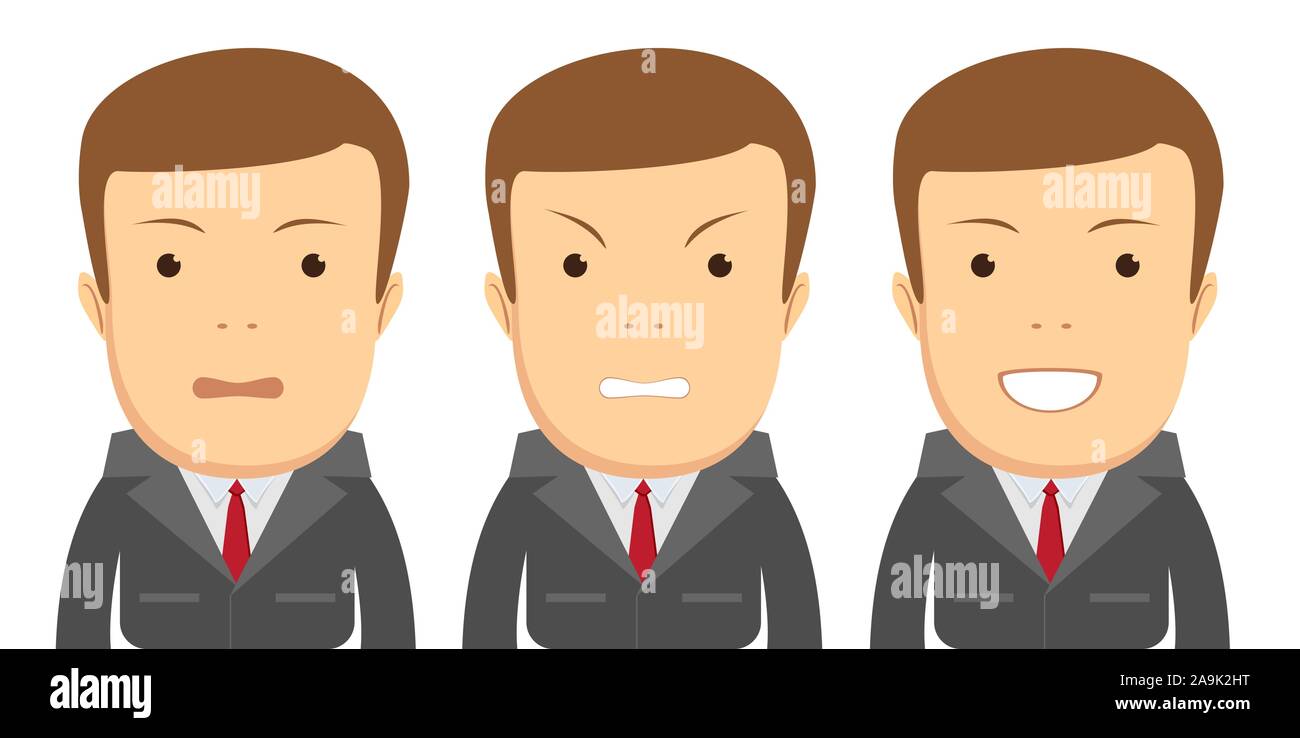 Man different emotions on Stock Vector Images - Alamy