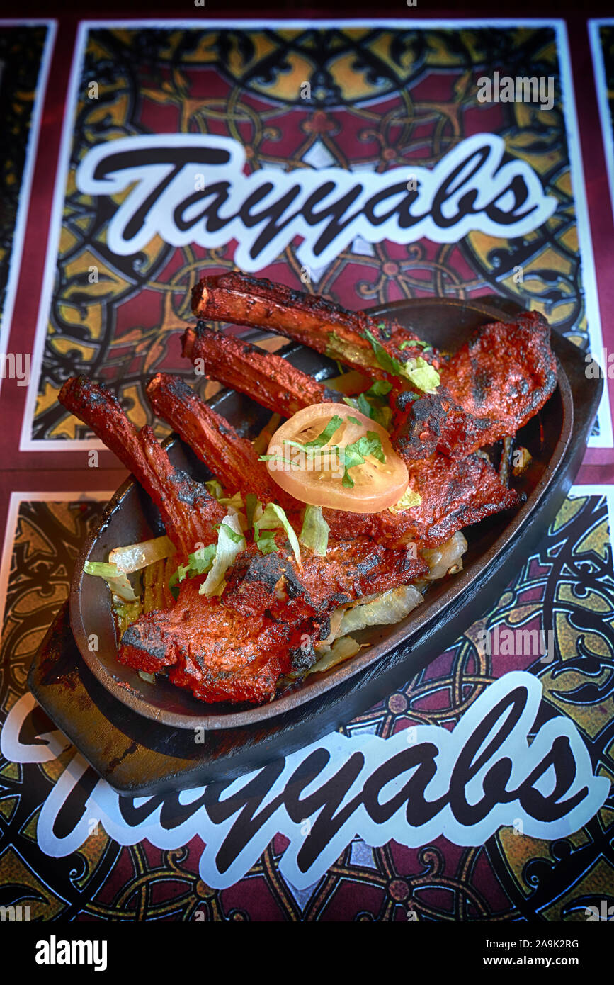 Tayyabs Punjabi restaurant lamb chop Stock Photo - Alamy