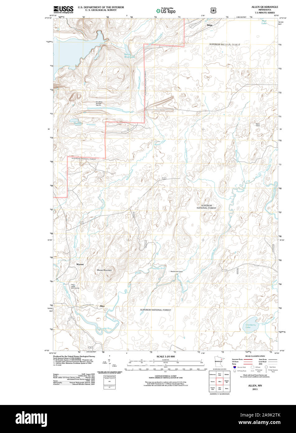 Map of allen Cut Out Stock Images & Pictures - Alamy