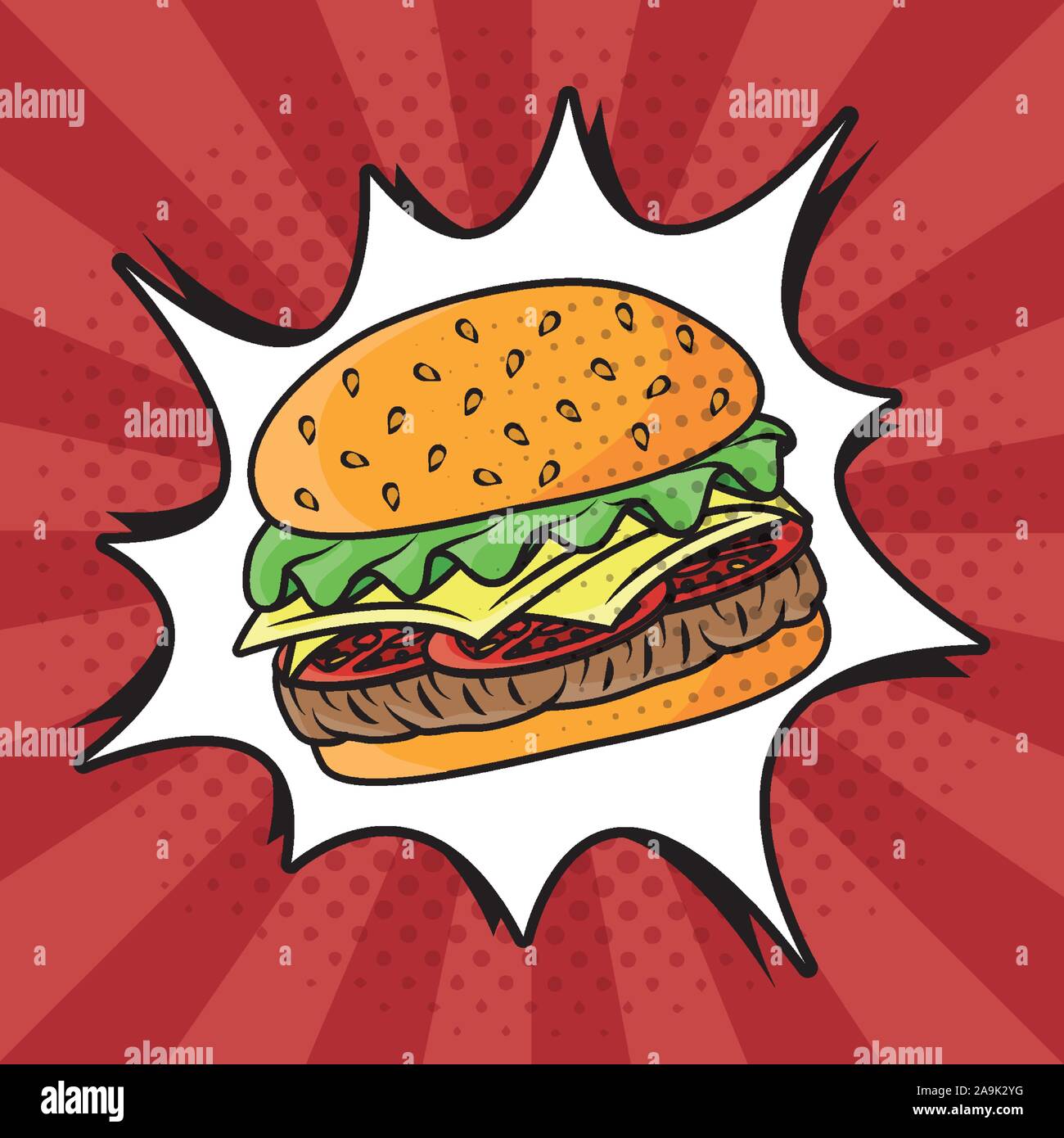 Fast food pop art Stock Vector Images - Alamy