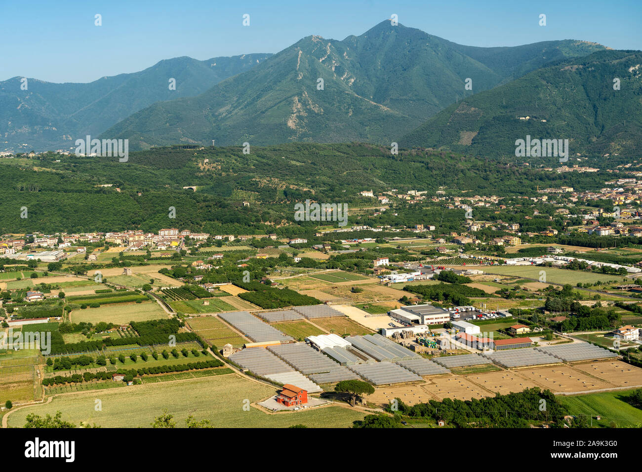 Summer landscape in Irpinia near Avellino, Campania, Southern Italy ...