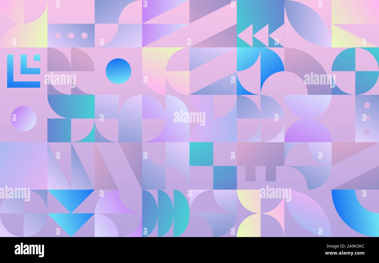 Geometric pattern with retro styled vaporwave shapes Stock Vector Image ...