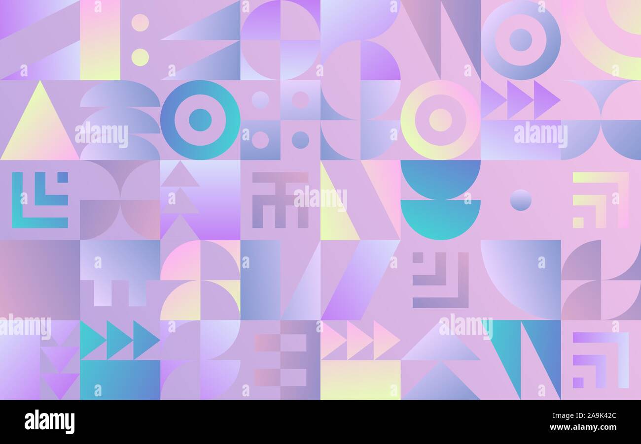 Geometric pattern with retro styled vaporwave shapes Stock Vector Image ...