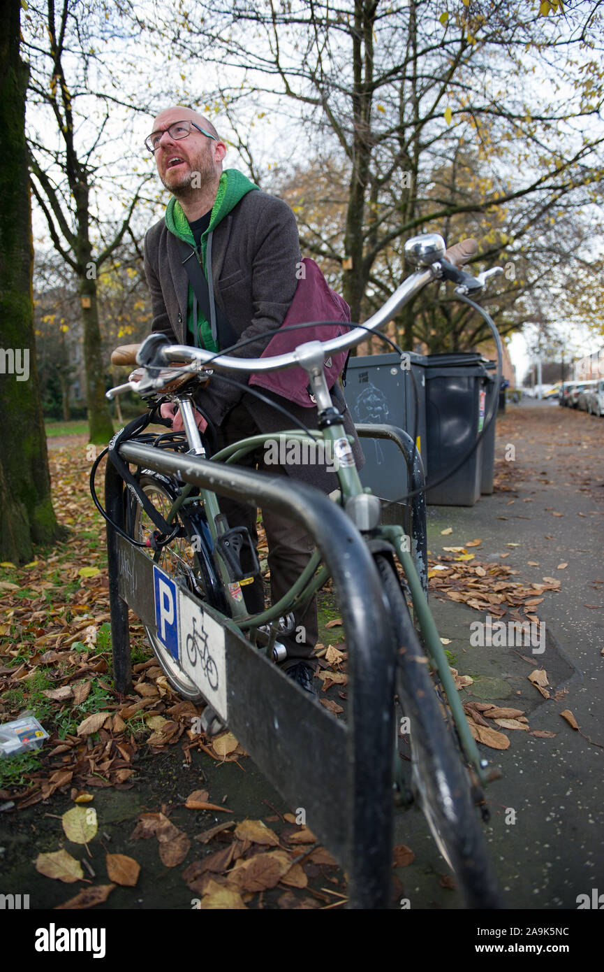Glasgow, UK. 16th Nov, 2019. Pictured: Patrick Harvie MSP - Co Leader ...