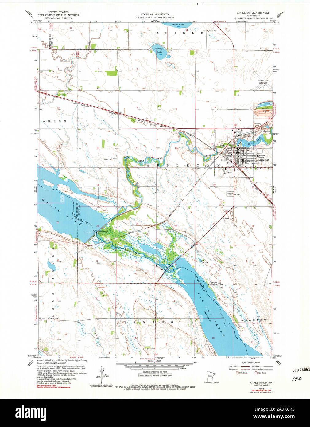 Map of appleton minnesota hi-res stock photography and images - Alamy