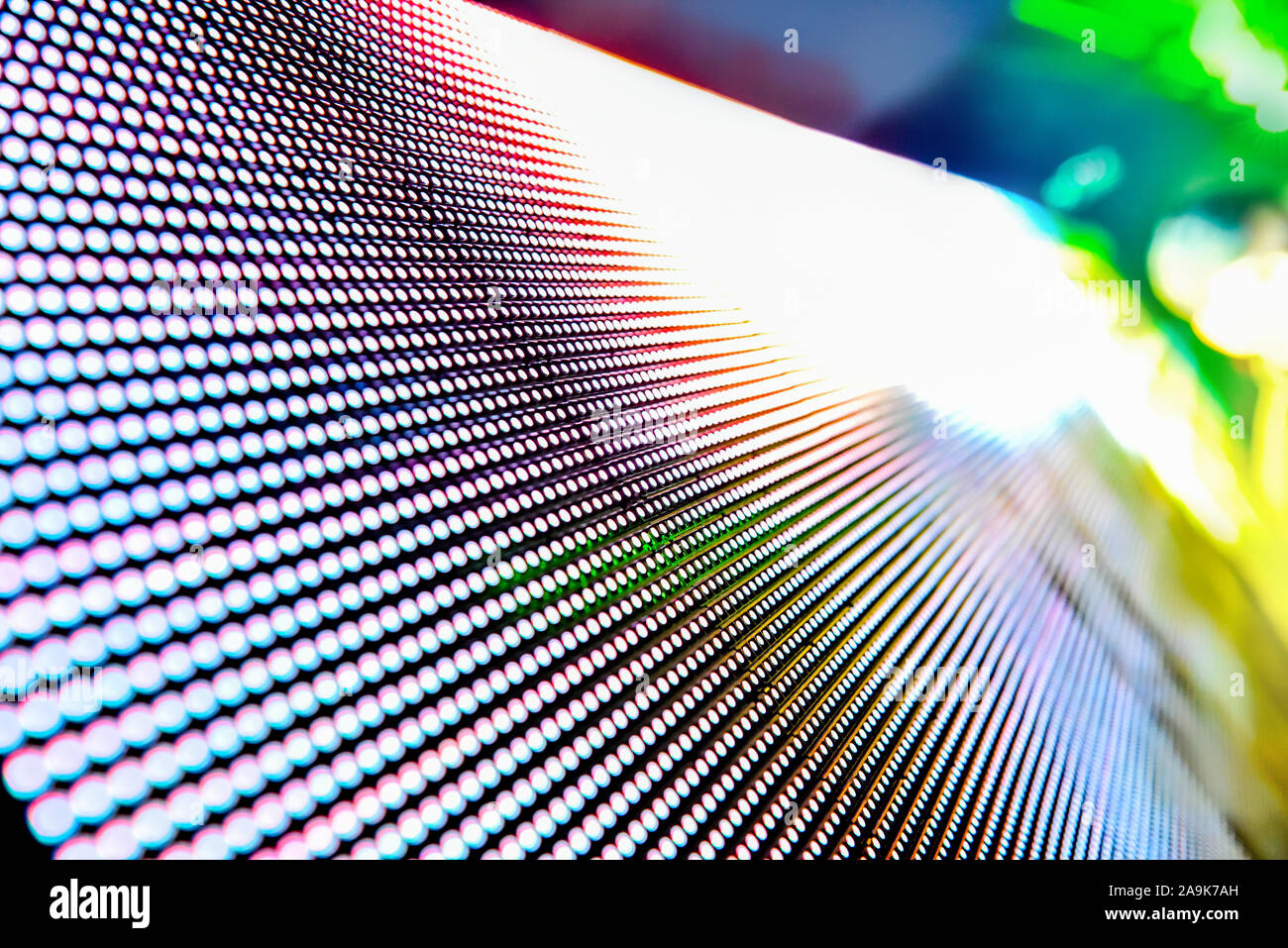 LED soft focus background, Abstract LED Panel art wall falling out of ...