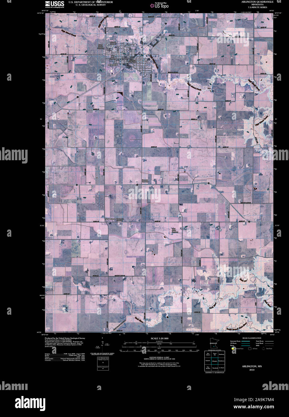 Map of arlington minnesota hi-res stock photography and images - Alamy