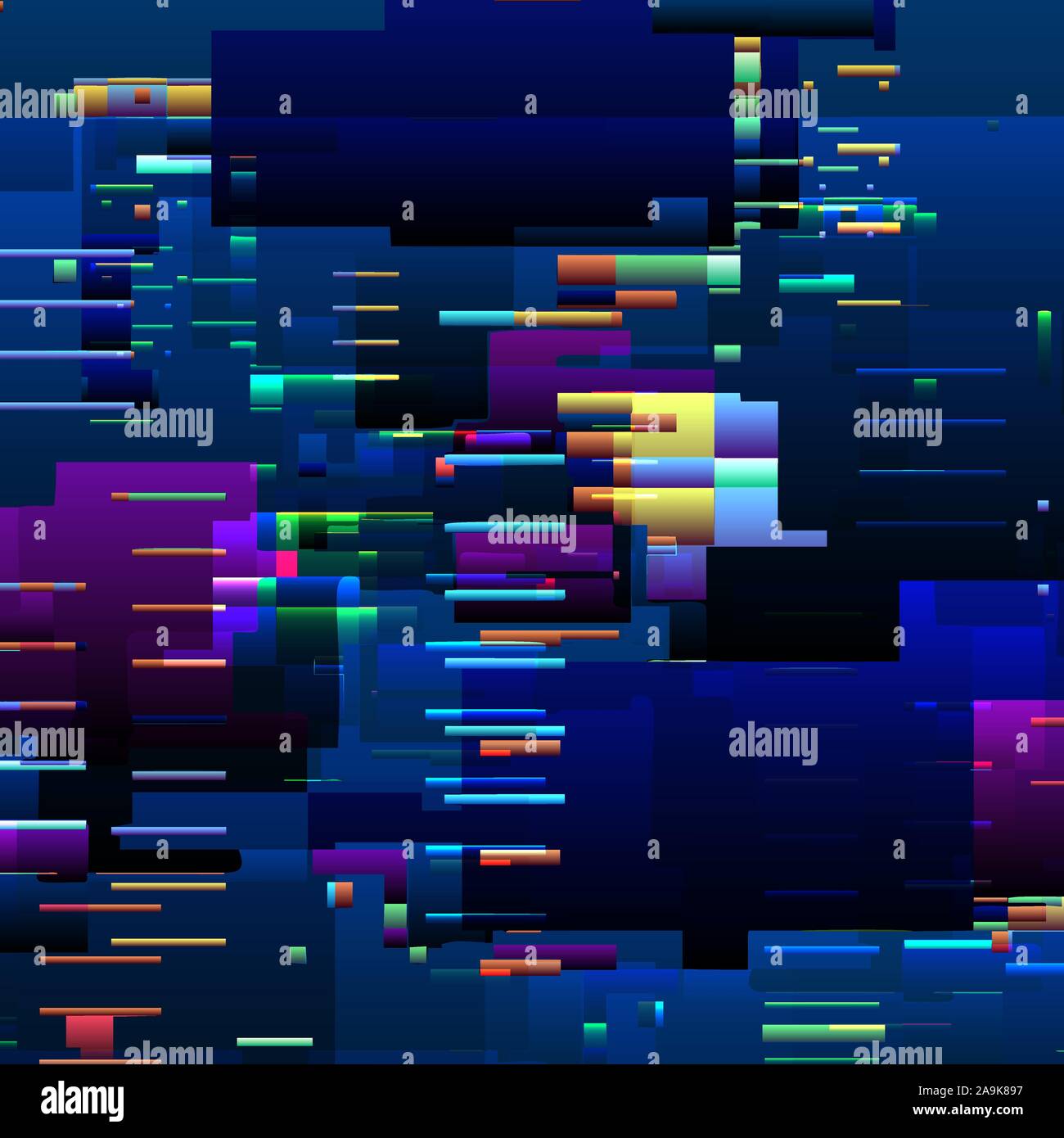 Abstract glitch background with colorful pixel error lines and graphic ...