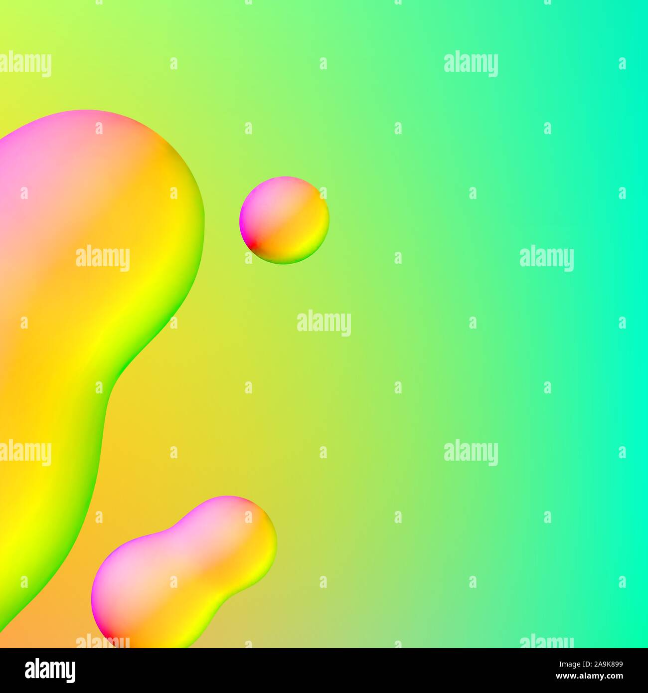 Fluid design liquid blobs with vibrant intense colors abstract ...