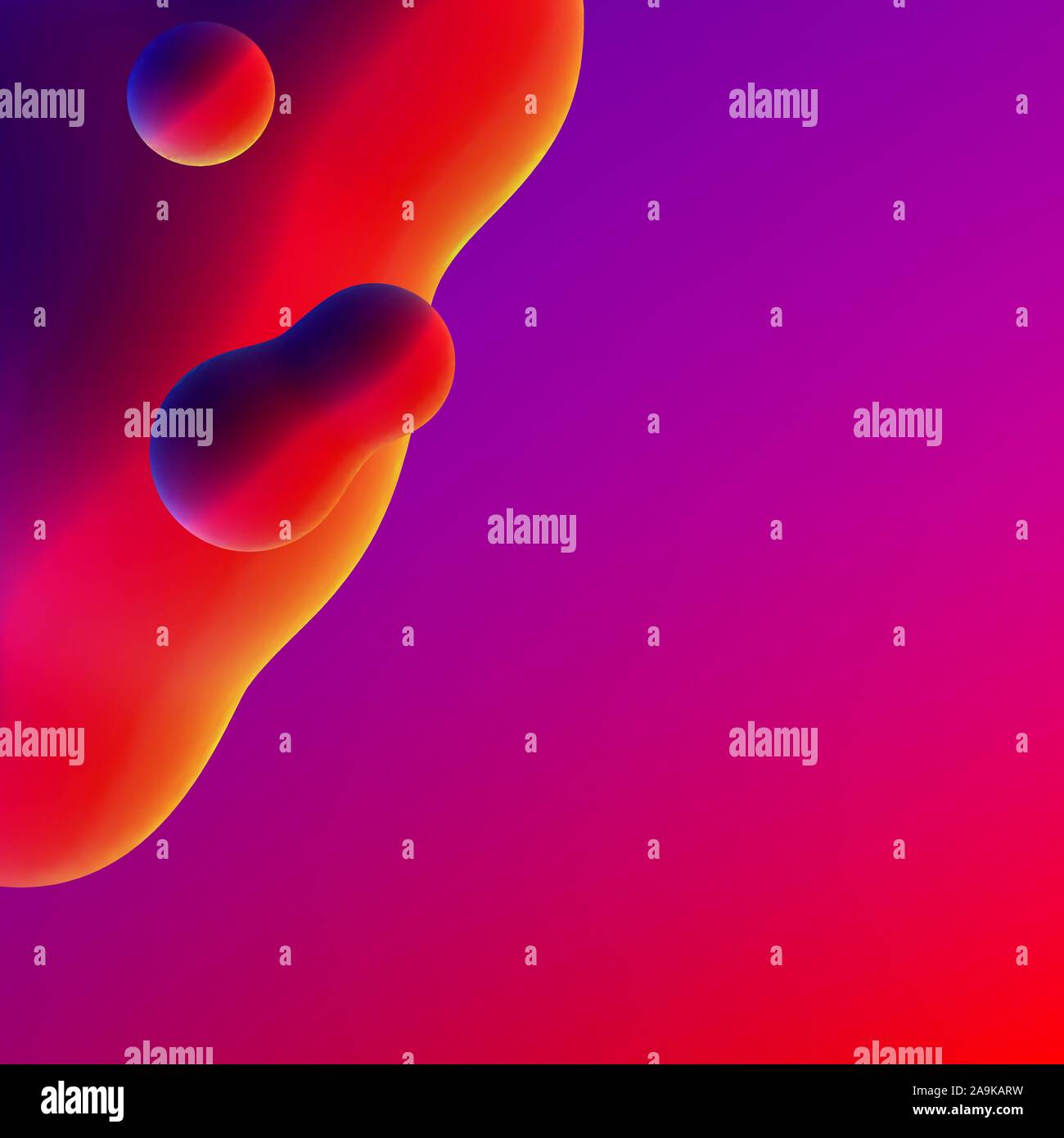 Fluid design liquid blobs with vibrant intense colors abstract ...