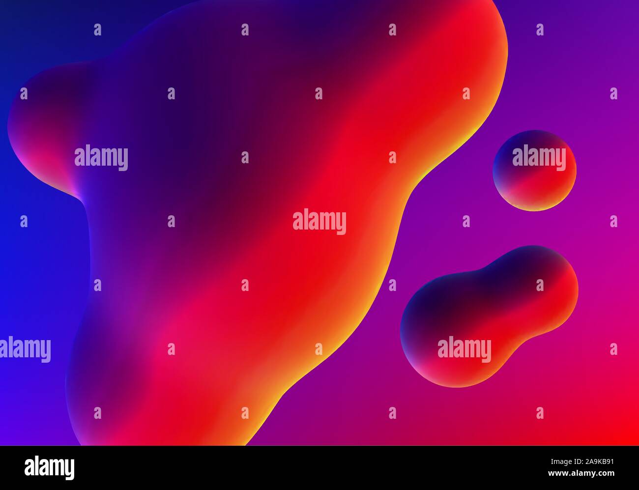 Fluid design liquid blobs with vibrant intense colors abstract ...