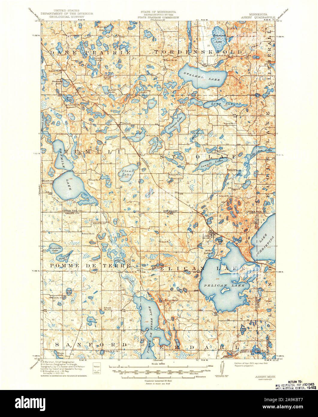 1913 minnesota map hi-res stock photography and images - Alamy