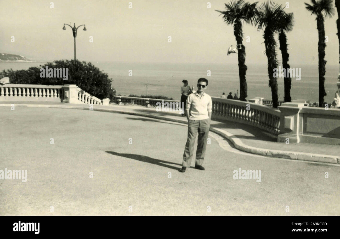 Man on the waterfront in Monte Carlo, Monaco Stock Photo - Alamy