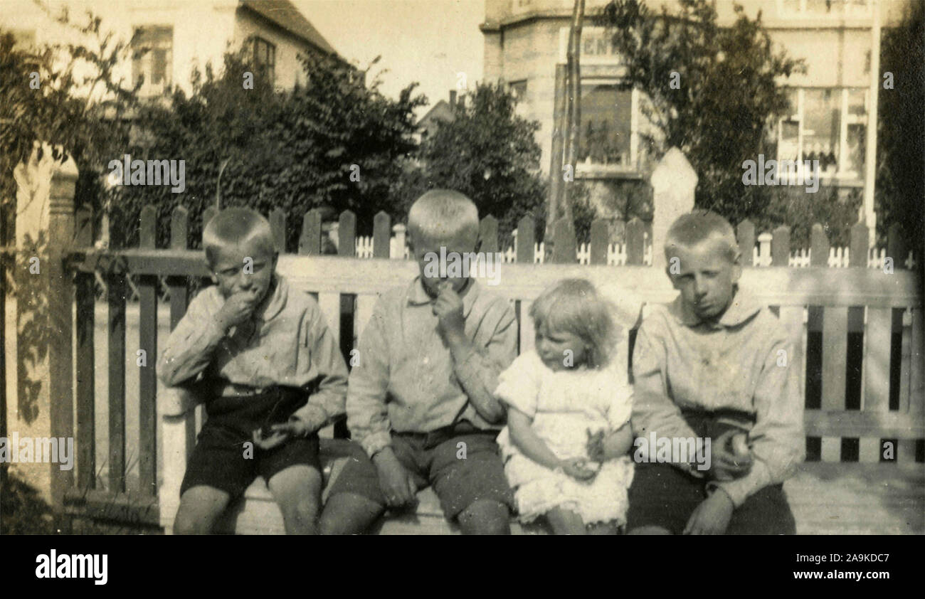 Four children, Denmark Stock Photo - Alamy
