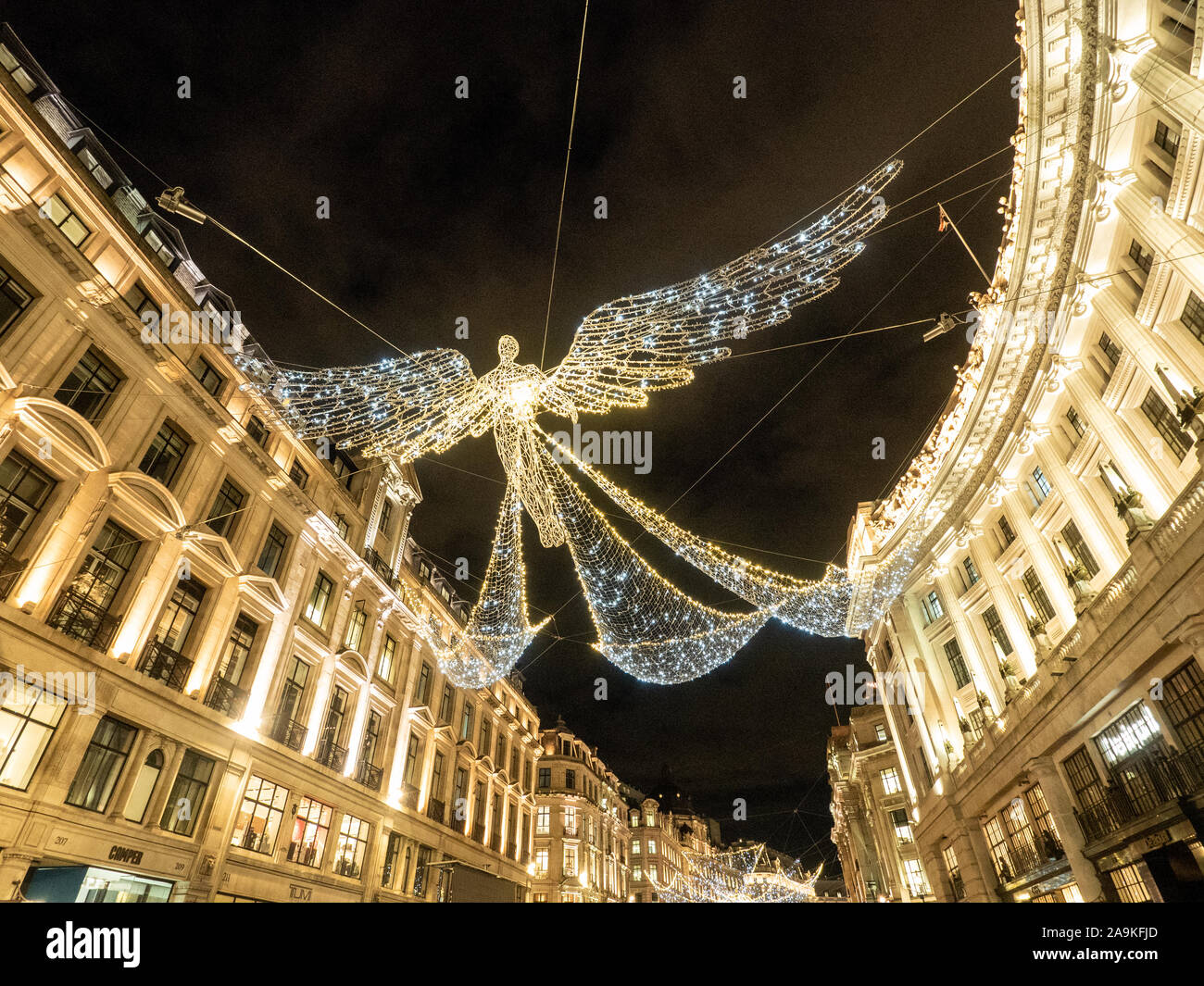 Festive "Angels" over Regent Street, London Stock Photo - Alamy