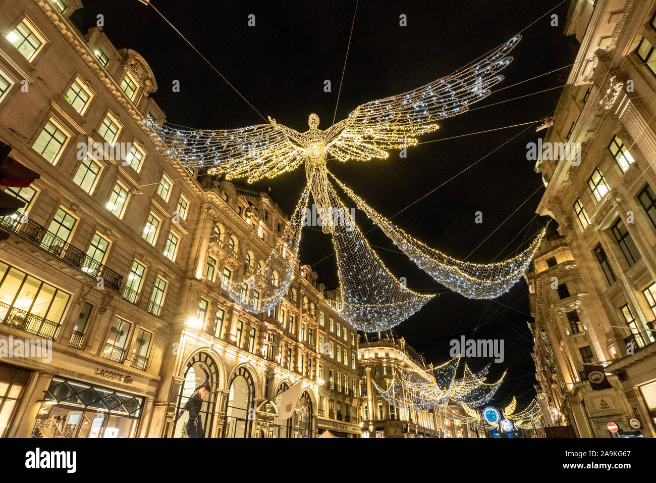 Festive "Angels" over Regent Street, London Stock Photo - Alamy