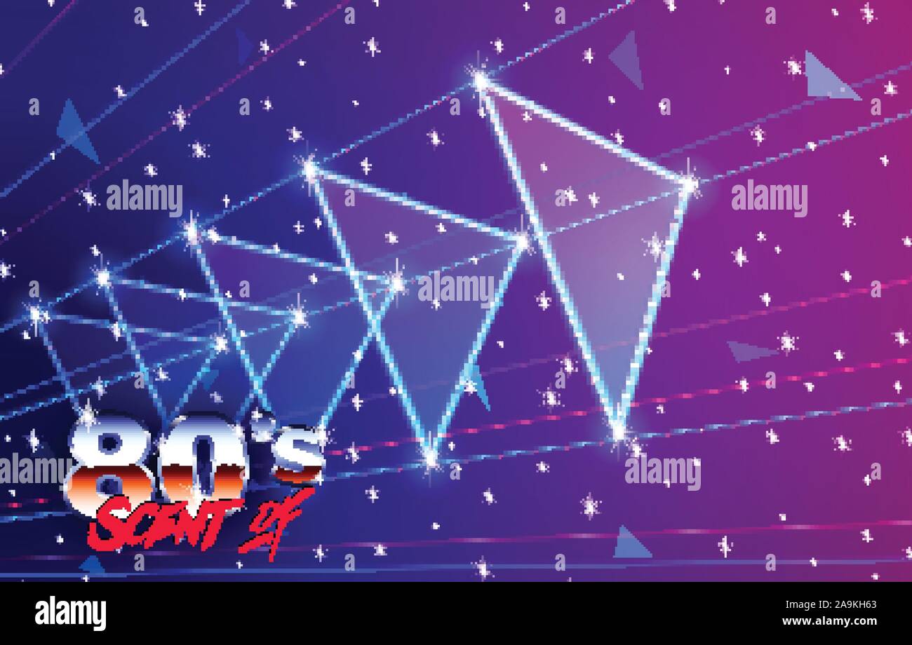 Neon 80s grid triangles hi-res stock photography and images - Alamy