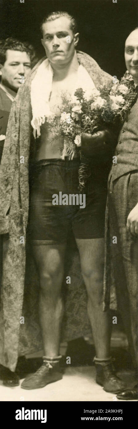 The Italian boxer heavyweight champion Giacomo Bergomas Stock Photo - Alamy