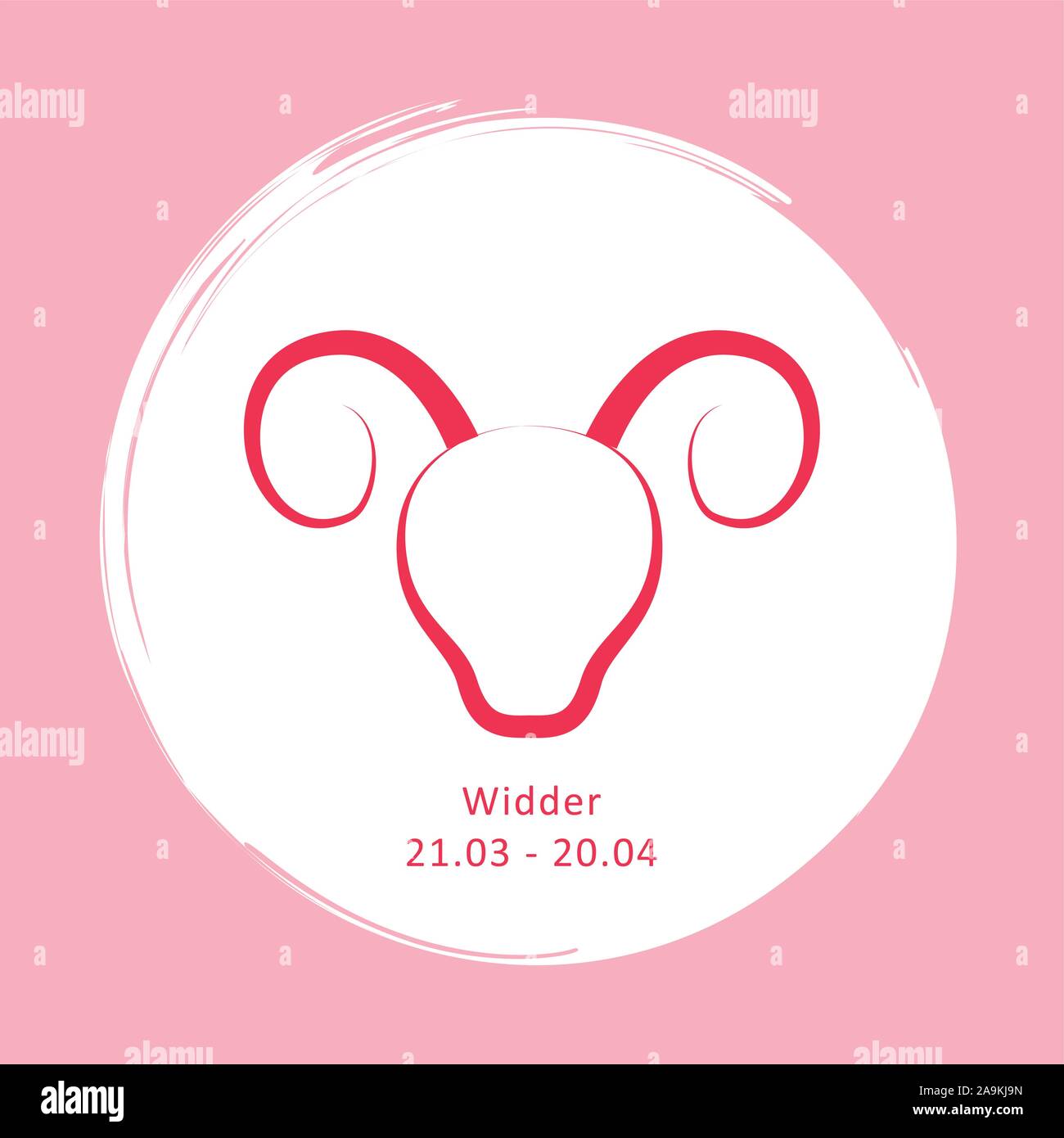 Aries Symbol Pink