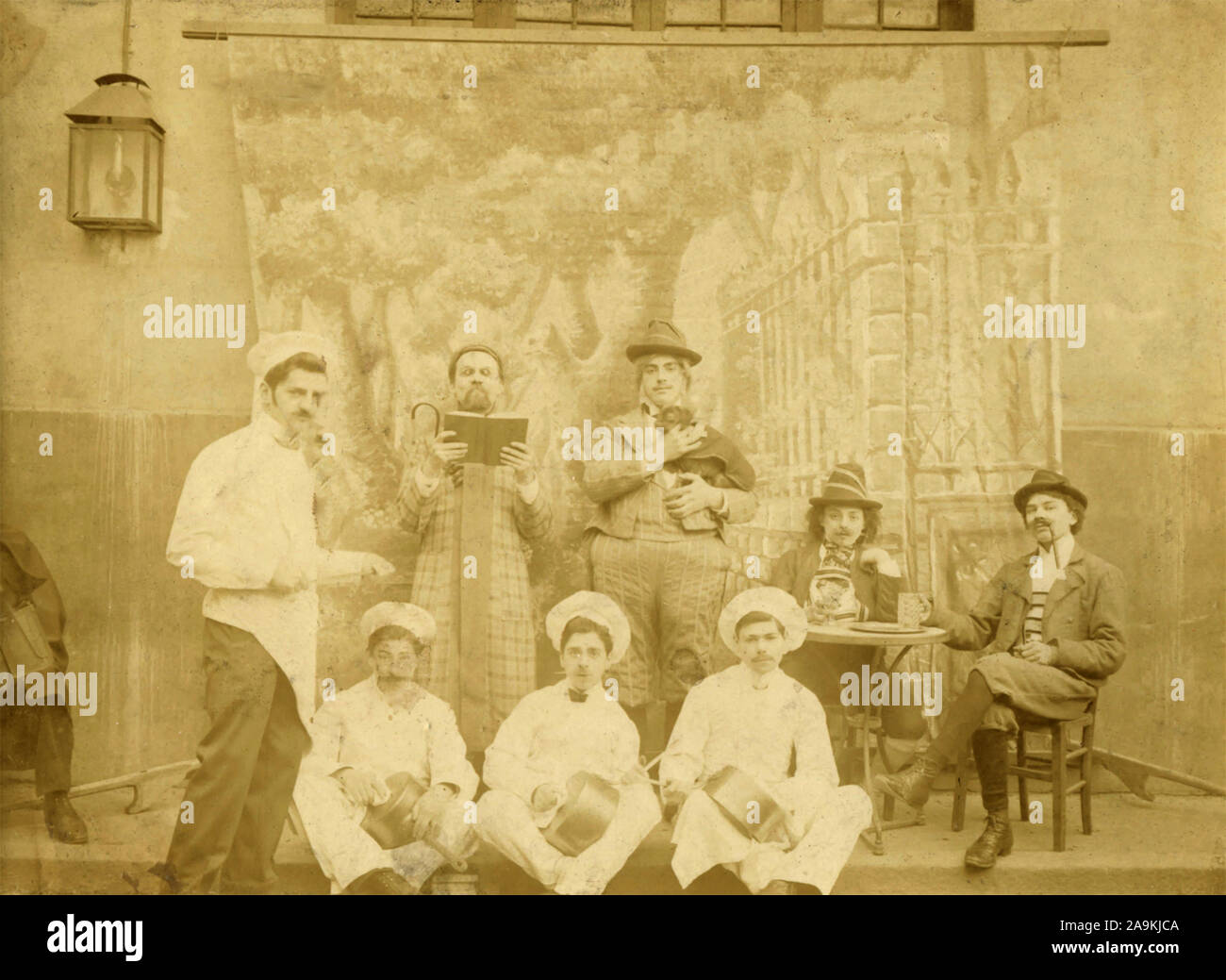 Group of theater artists, Italy Stock Photo - Alamy