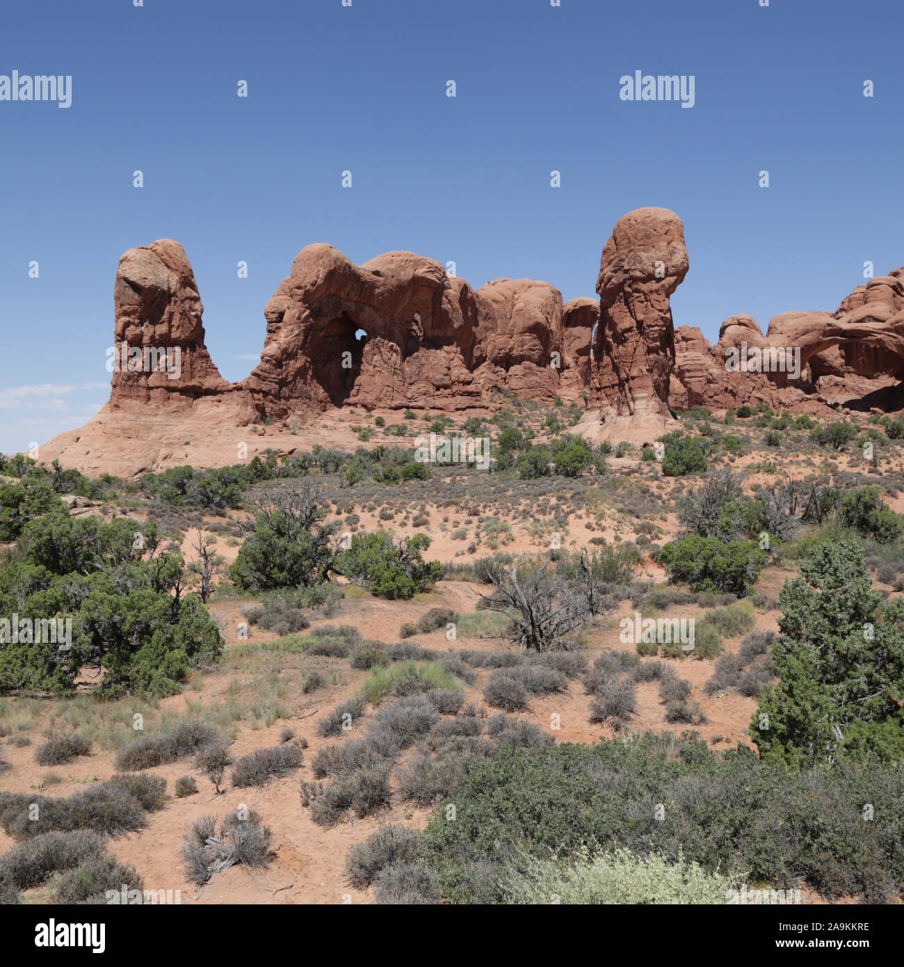 in USA inside the arches national park the beauty of amazing nature ...