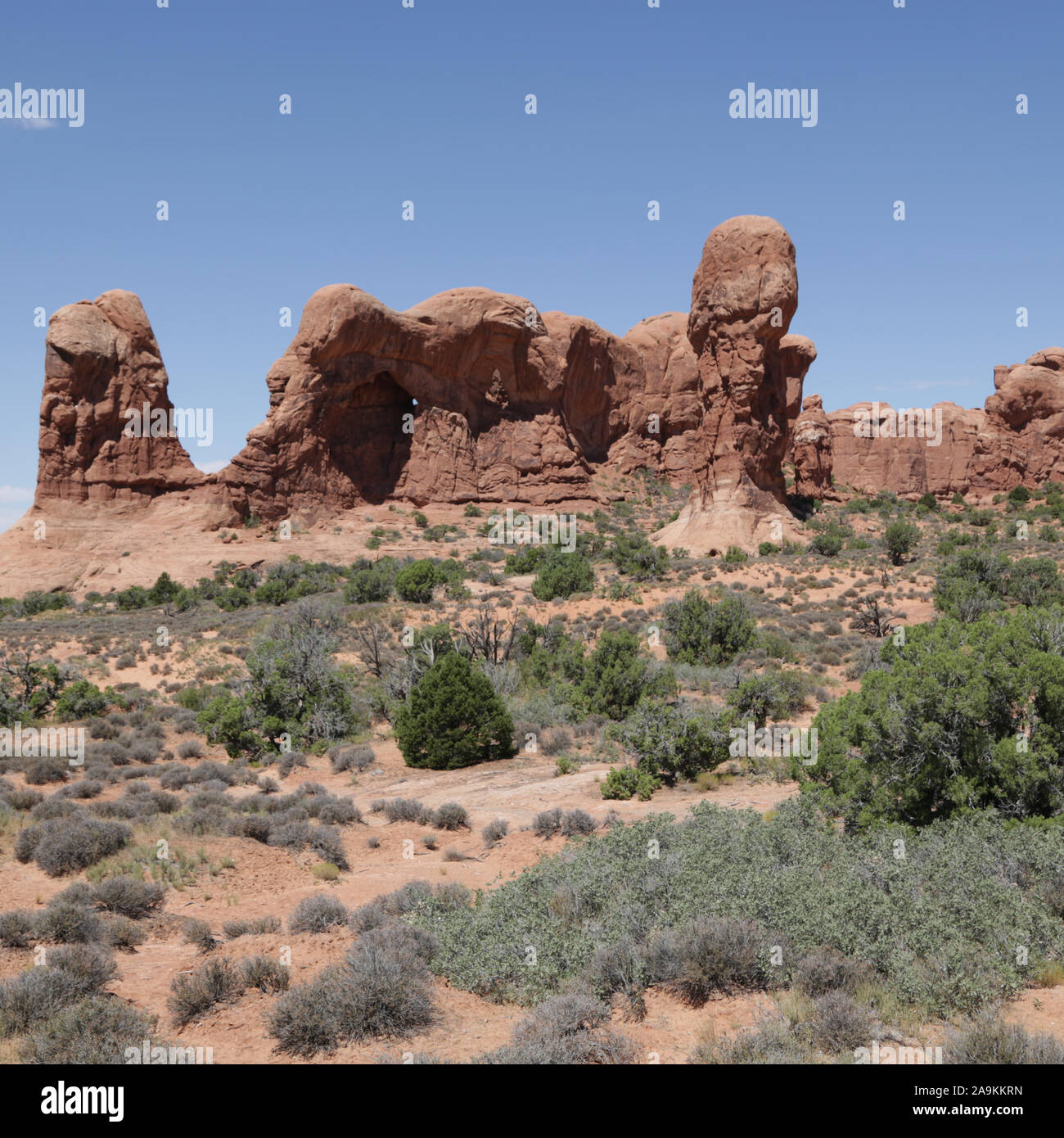 in USA inside the arches national park the beauty of amazing nature ...