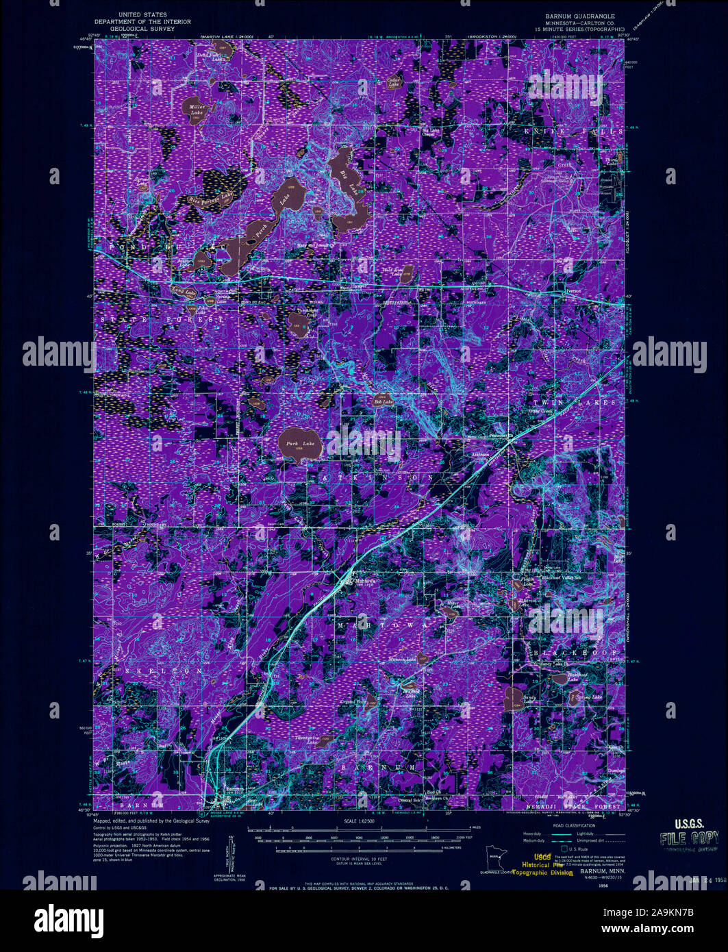 Map Of Barnum High Resolution Stock Photography and Images - Alamy